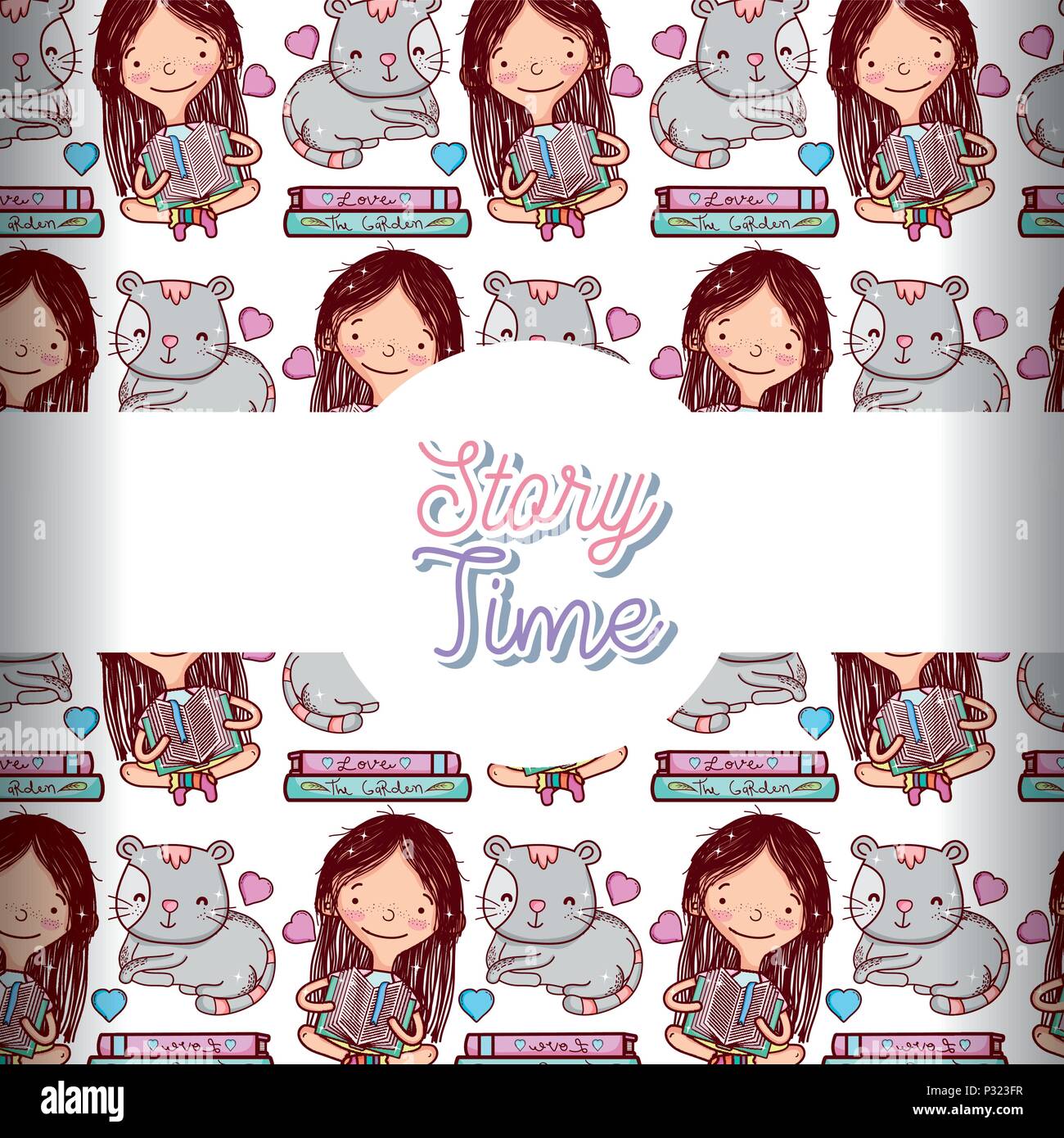 Child listening to story Stock Vector Images - Alamy