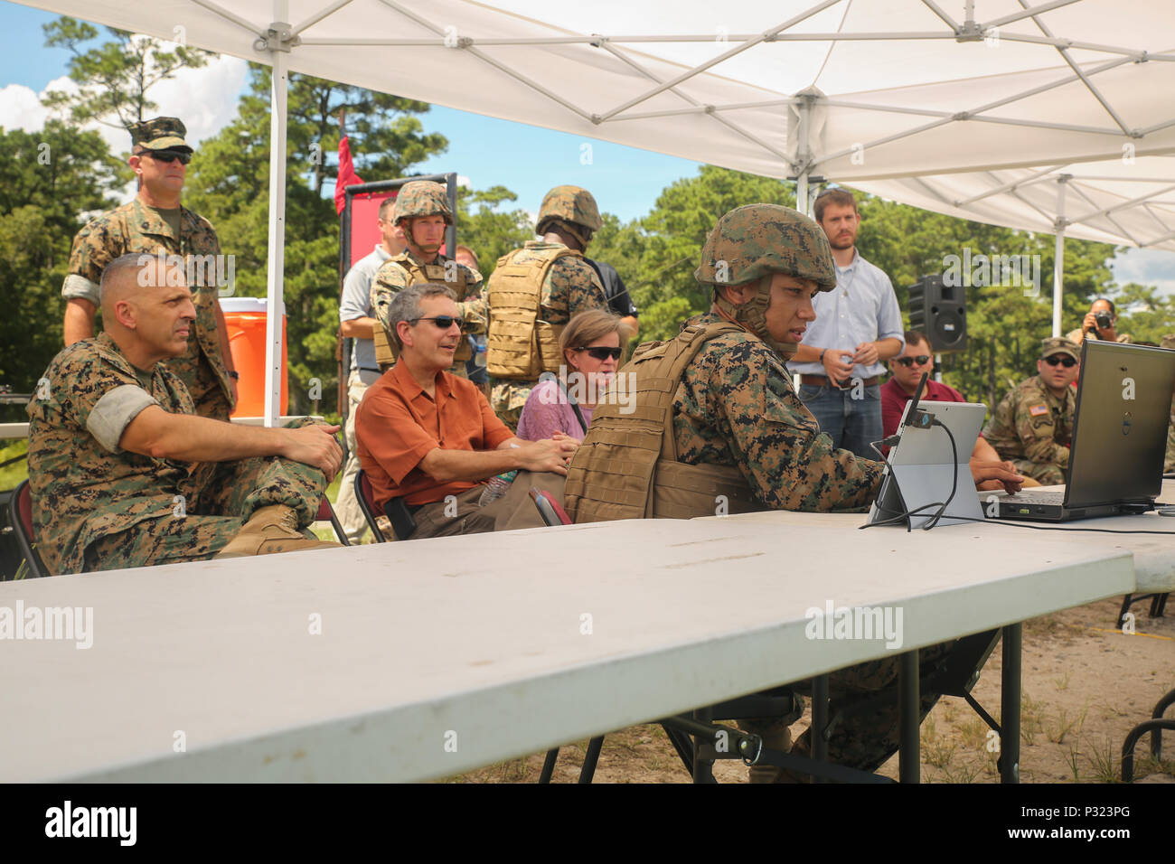 Lt. Gen. Michael Dana, left, Deputy Commandant of Installations and ...