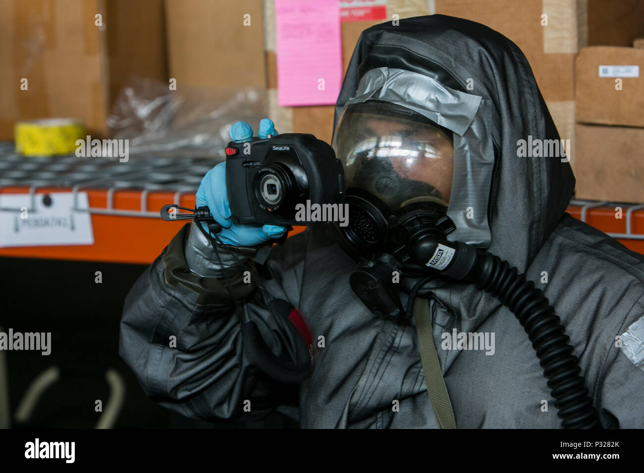 U.S. Marine Corps Lance Cpl. Victor Zaragoza, Chemical Biological ...