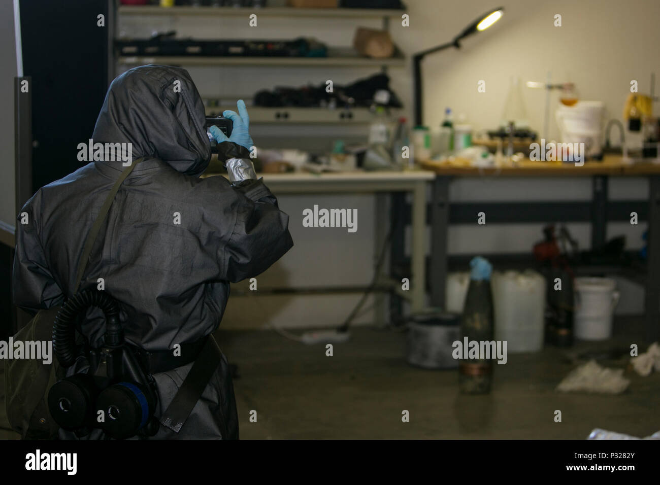 U.S. Marine Corps Lance Cpl. Victor Zaragoza, Chemical Biological ...