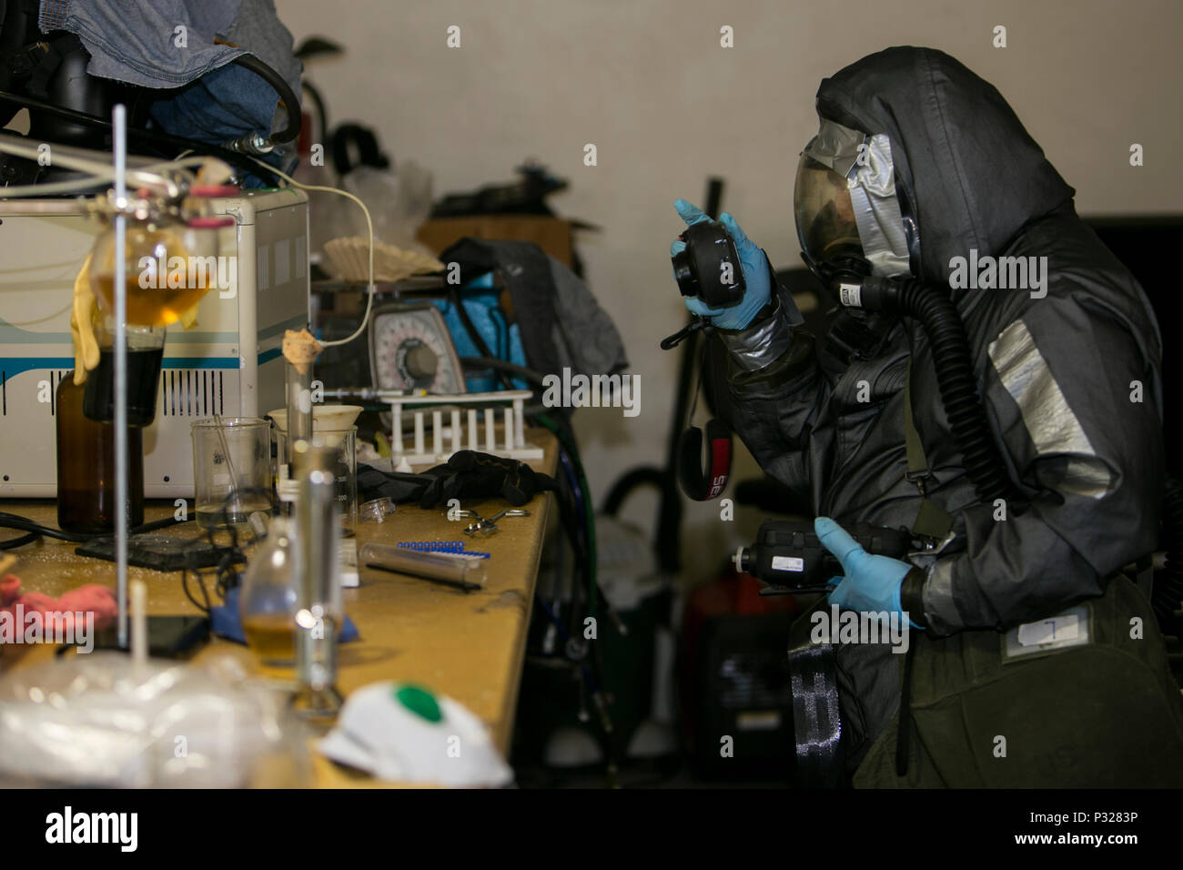 U.S. Marine Corps Lance Cpl. Victor Zaragoza, Chemical Biological ...