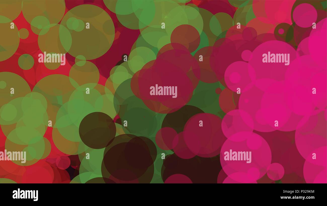Magenta, red, and green bubbles, grunge background vector. Ink splatter ...