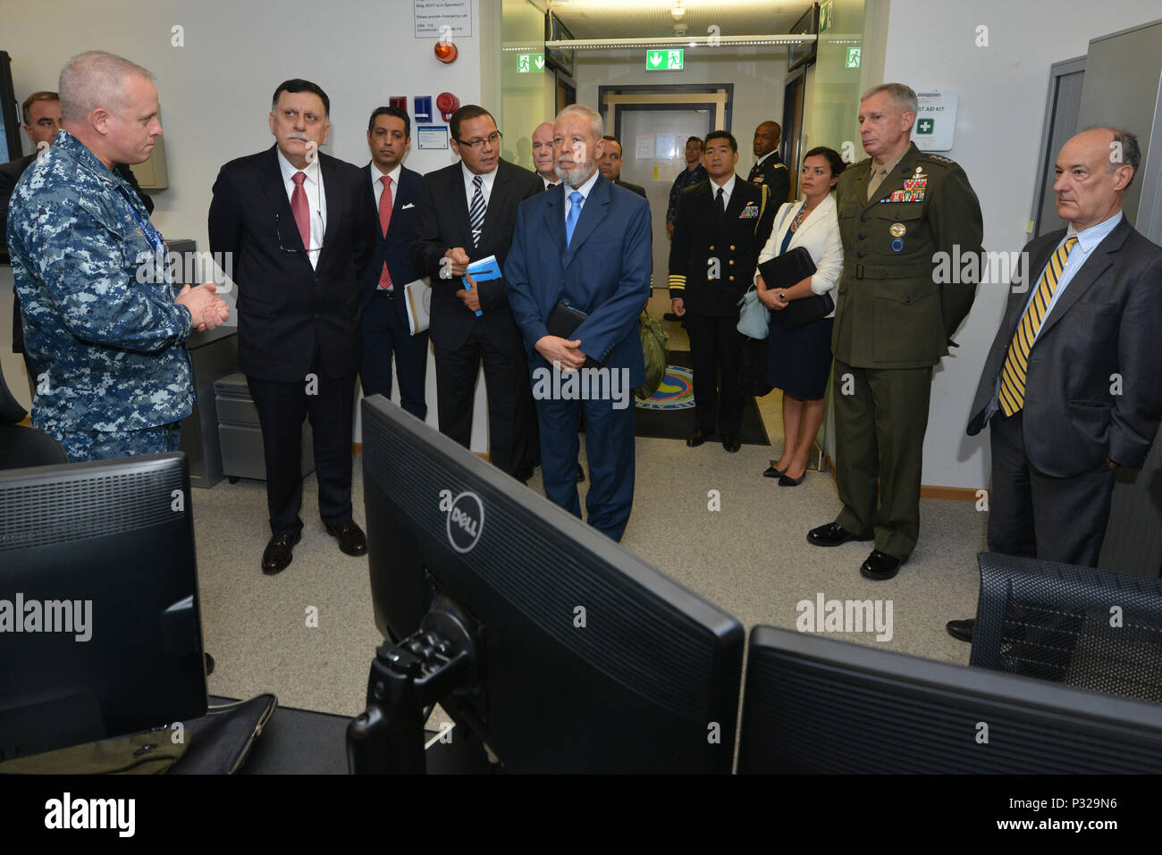 STUTTGART, Germany (Aug. 24, 2016) — Capt. Joe Ring (left), commander ...