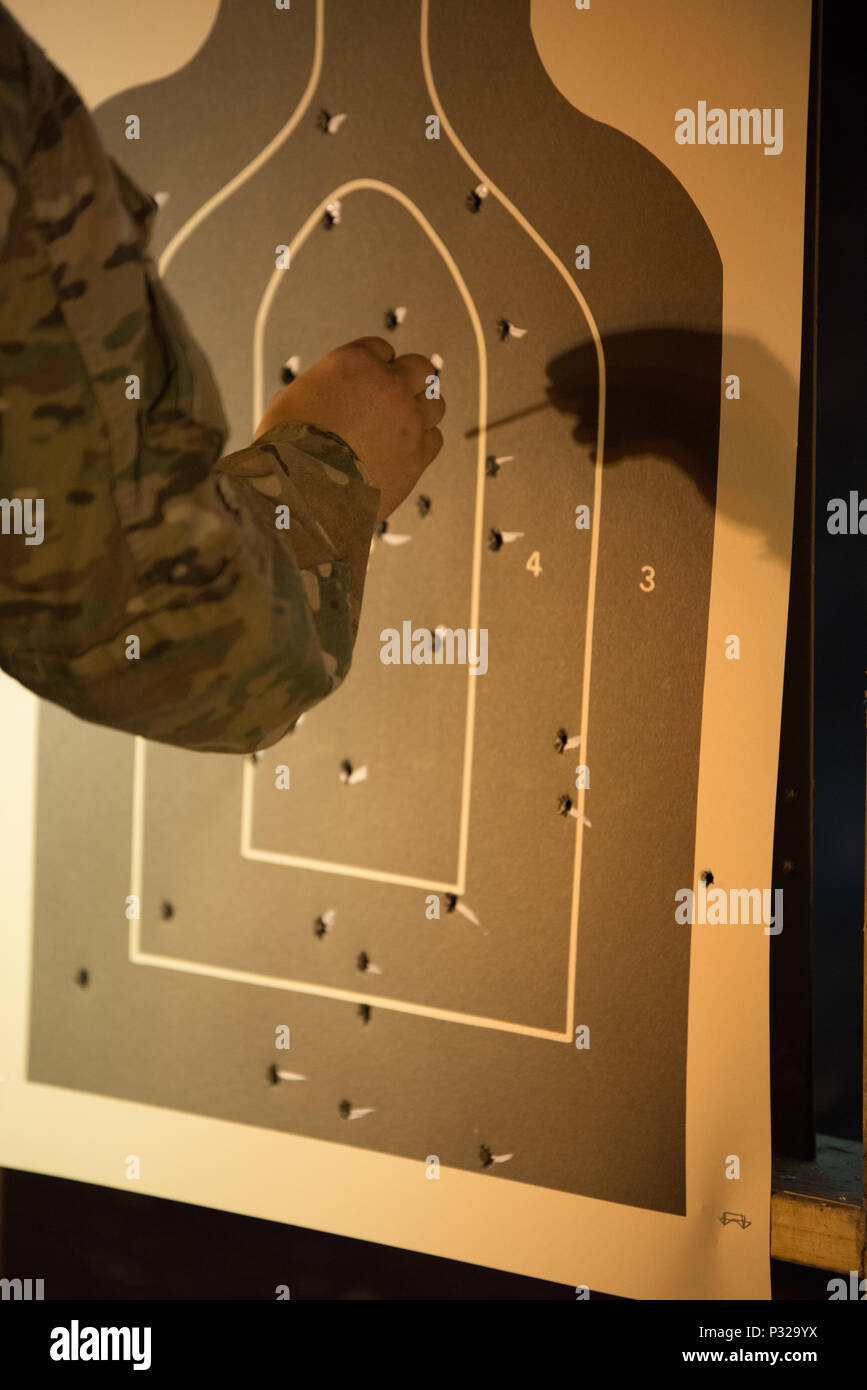 A U.S. Soldier acting as range safety officer with 650th Military ...