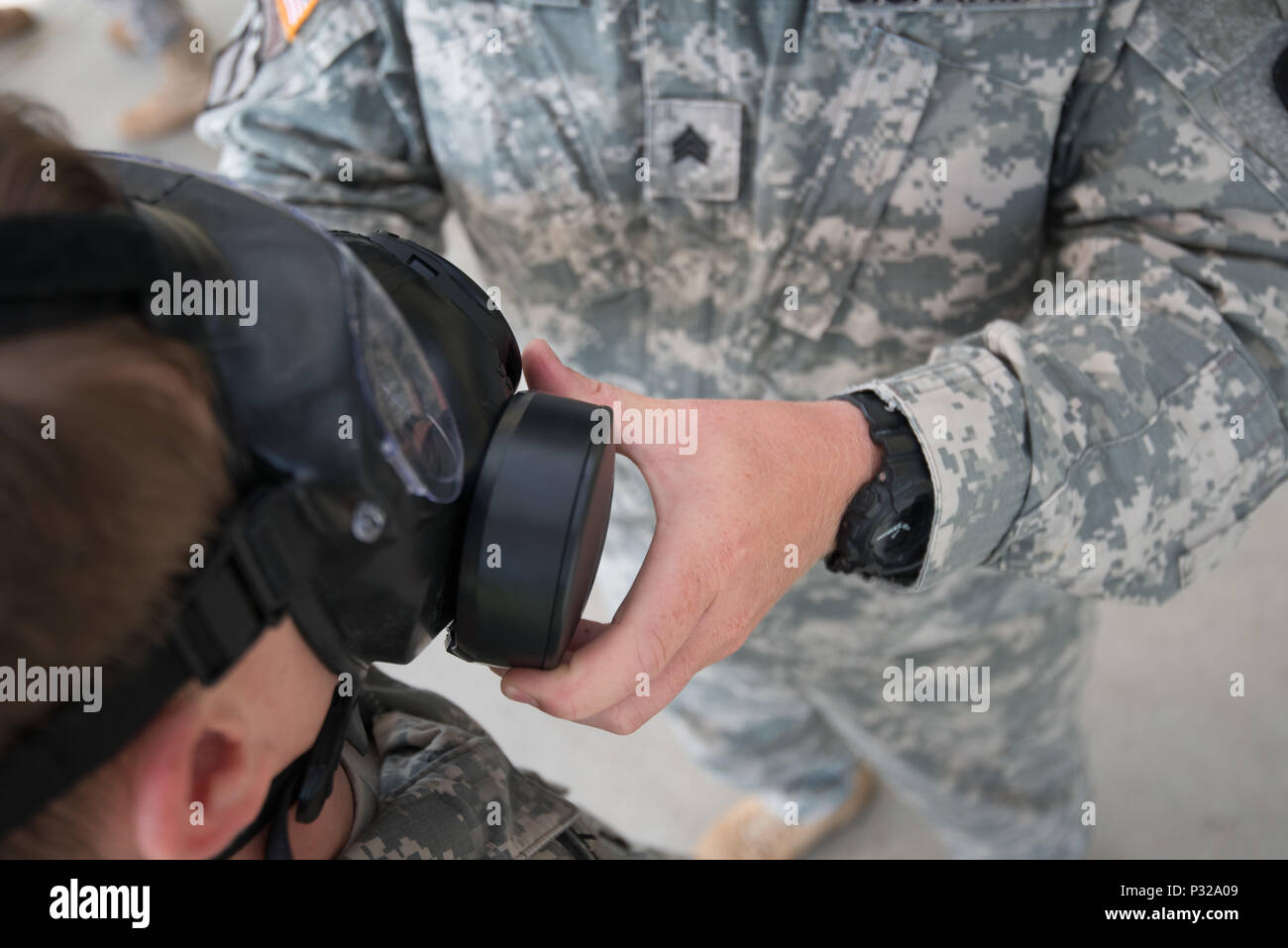 A U.S. Soldier with 650th Military Intelligence Group replaces the ...