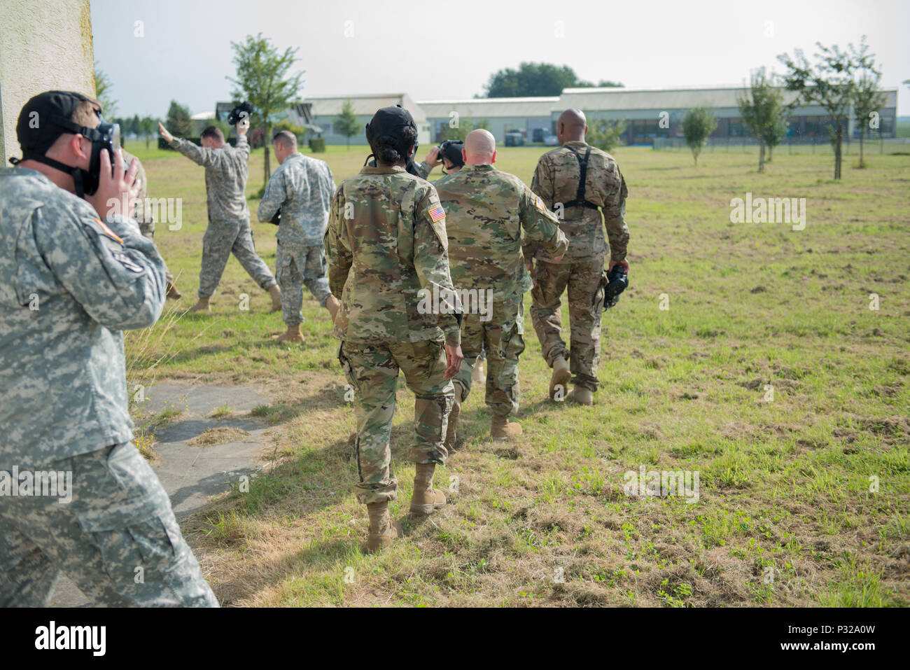 U.S. Soldiers with 650th Military Intelligence Group exit the TSC ...