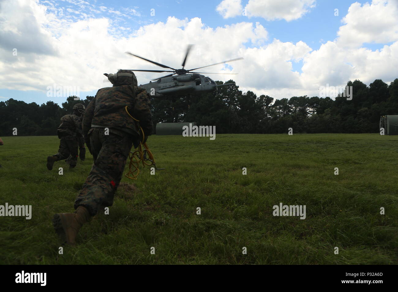 U.S. Marines with Landing Support (LS) detachment, Combat Logistics ...