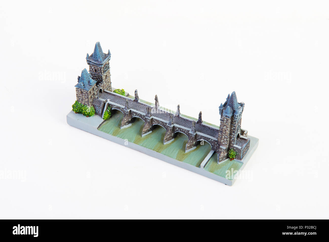 Souvenir model of the Charles bridge Stock Photo - Alamy