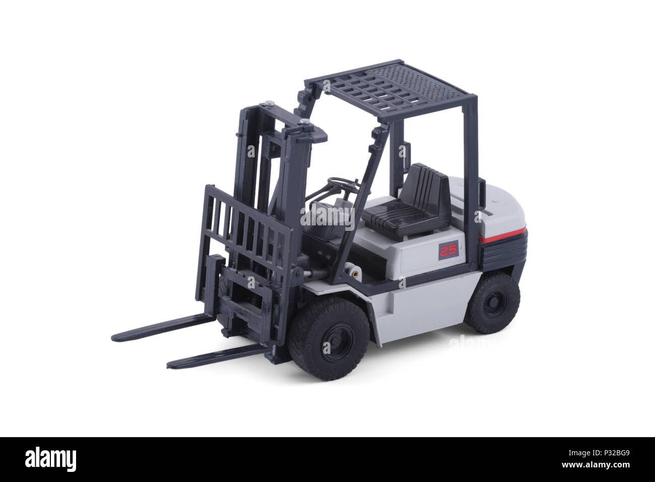 The Small grey forklift scale model Stock Photo - Alamy