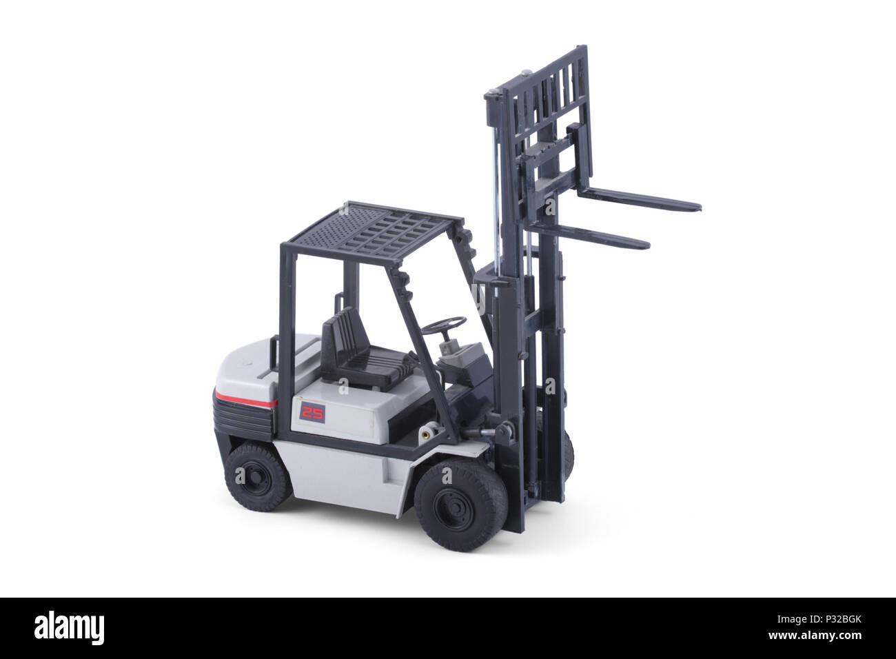 The Small grey forklift scale model Stock Photo - Alamy