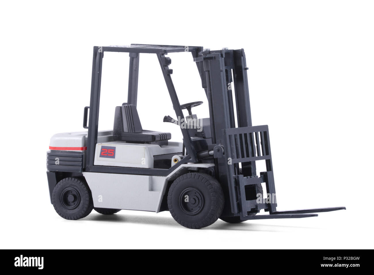 The Small grey forklift scale model Stock Photo - Alamy
