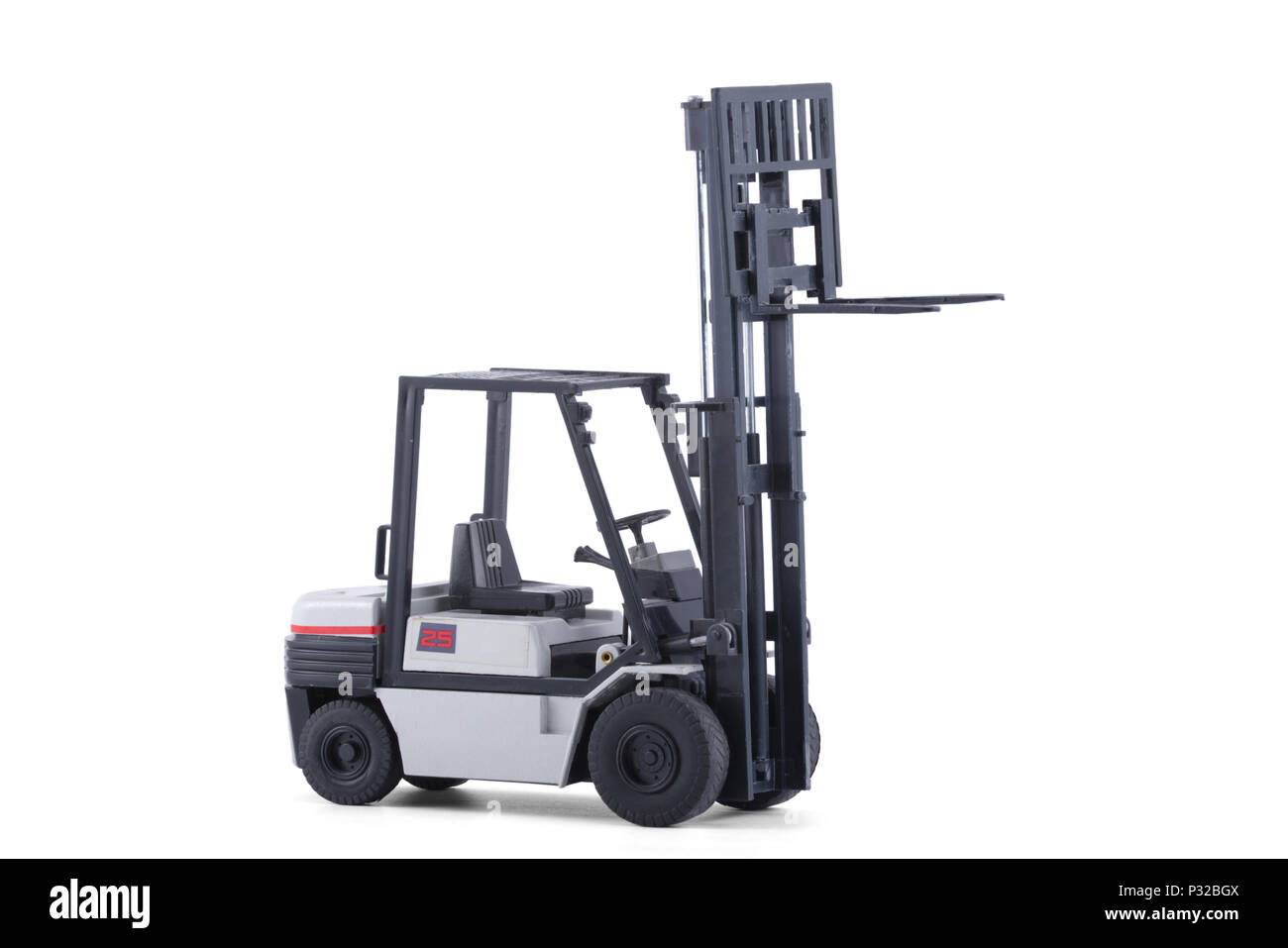 The Small grey forklift scale model Stock Photo - Alamy