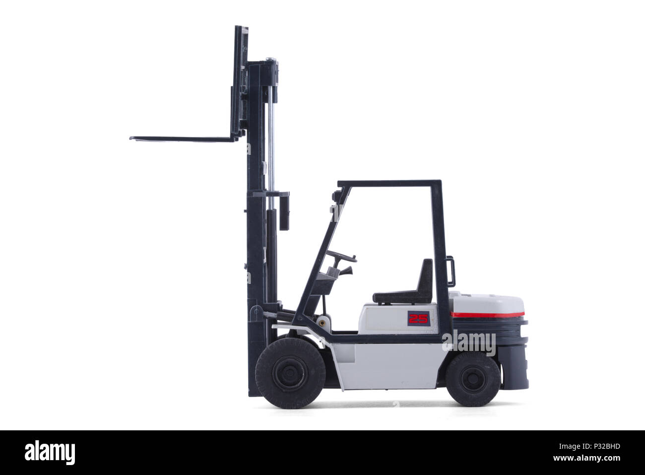 The Small grey forklift scale model Stock Photo - Alamy
