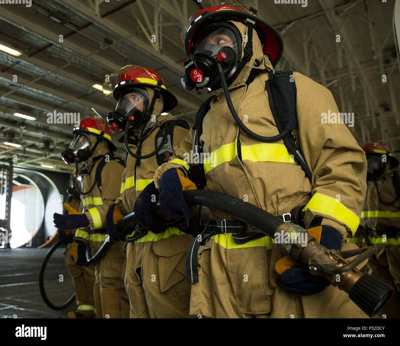 NEWPORT NEWS, Va. (August 24, 2016) -- A hose team assigned to Pre ...