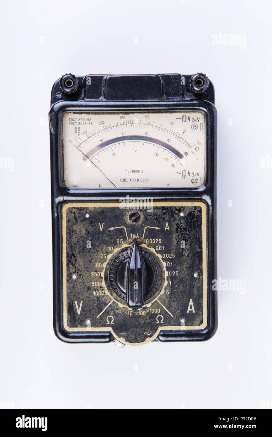 Vintage ampere meter hi-res stock photography and images - Alamy