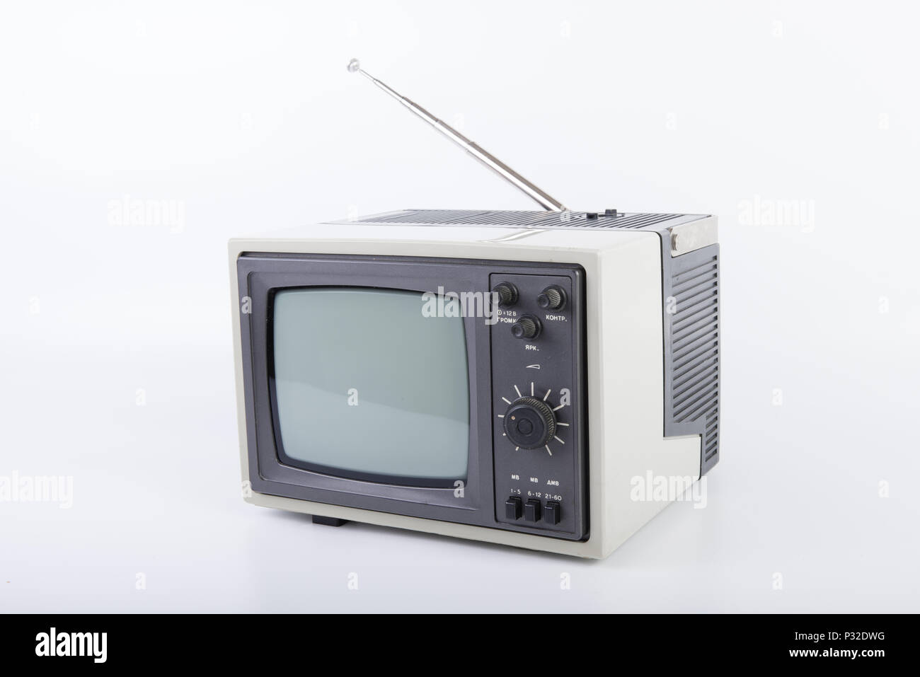 The Vintage portable TV Stock Photo - Alamy