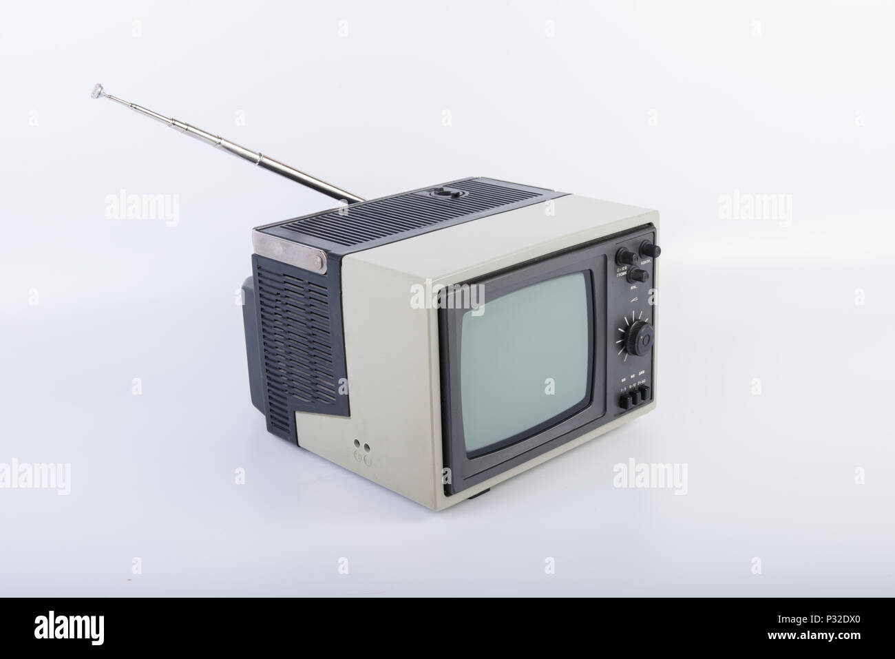 The Vintage portable TV Stock Photo - Alamy