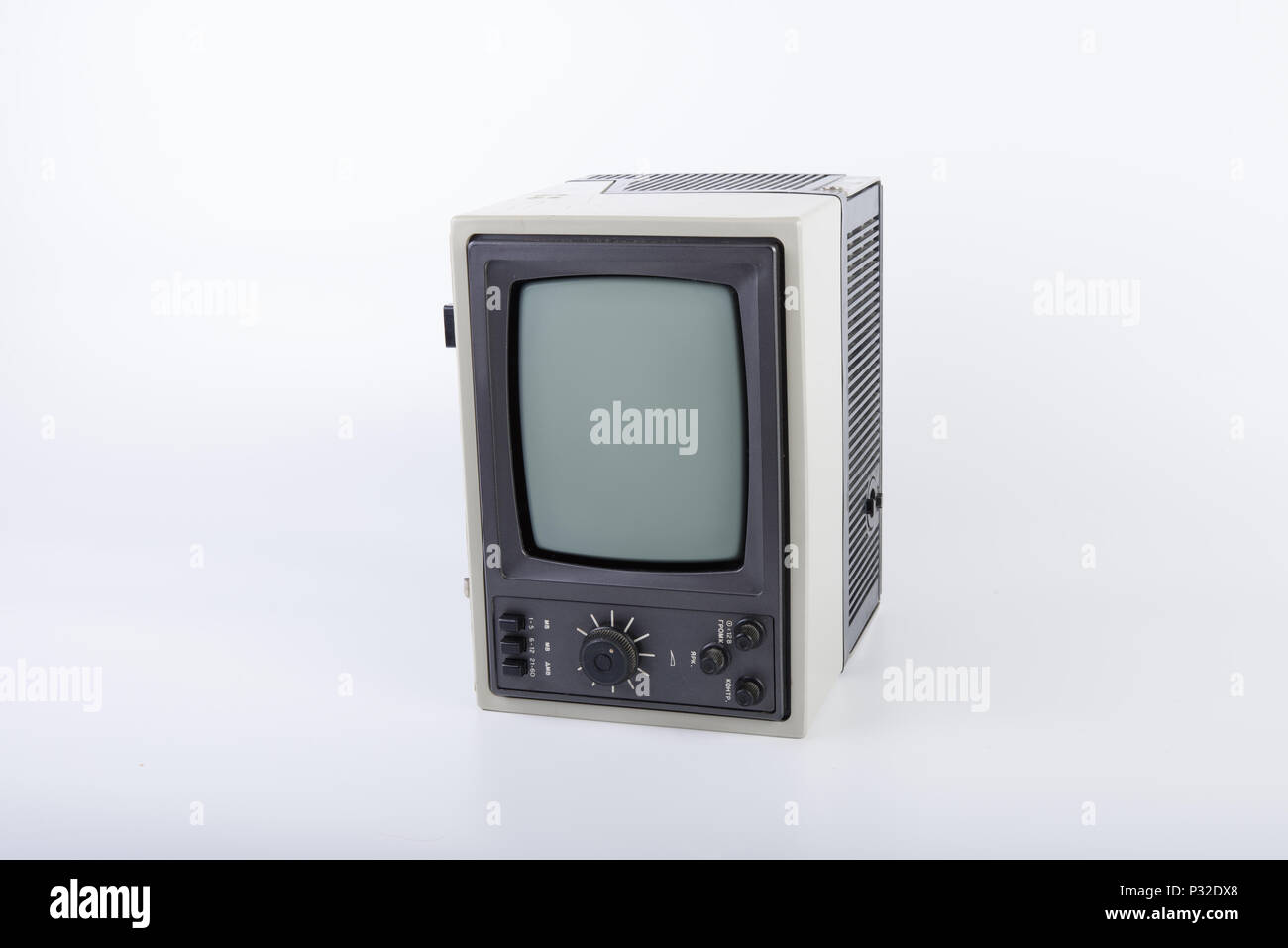 The Vintage portable TV Stock Photo - Alamy