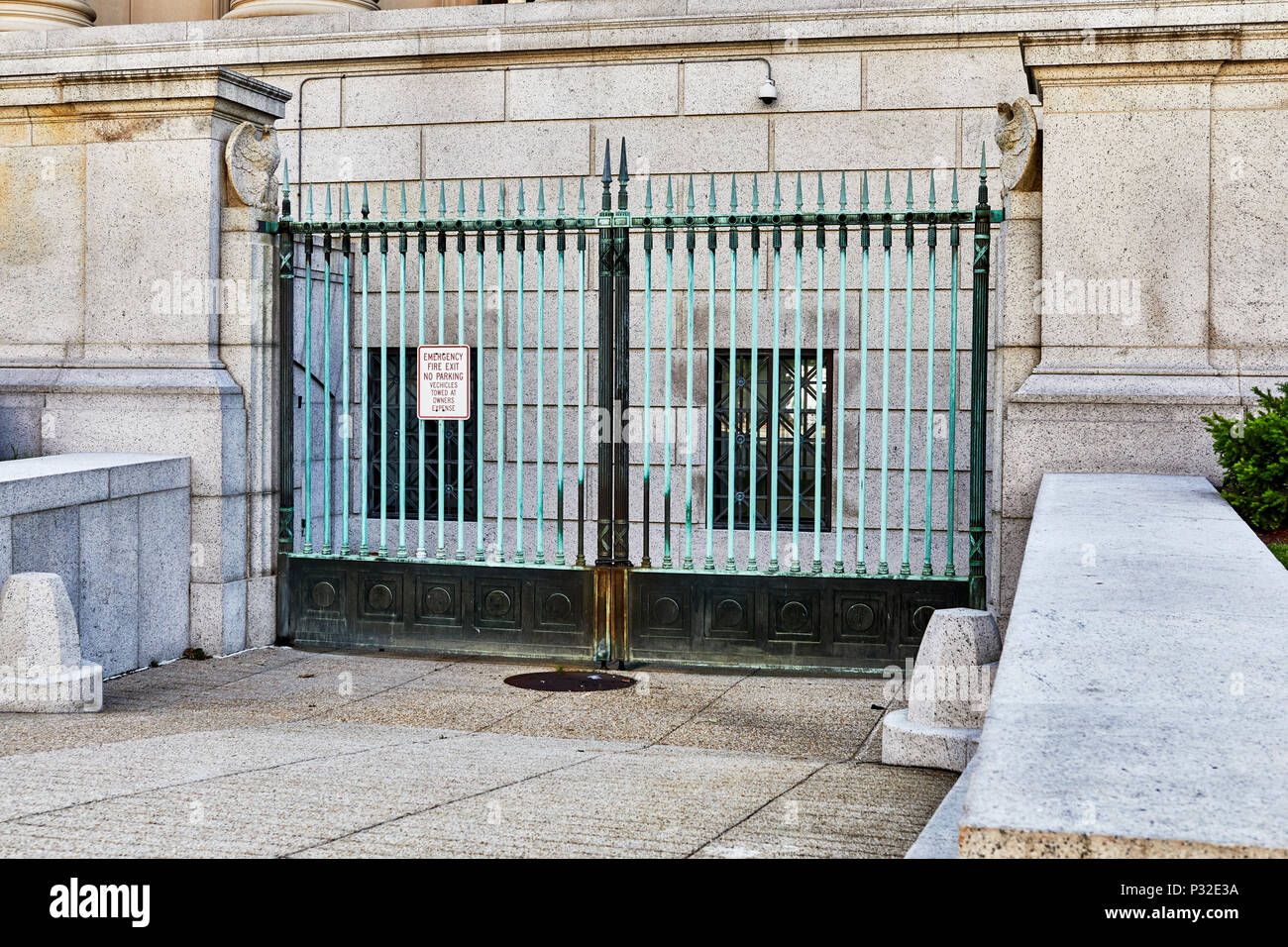 Washington DC, USA - June 5, 2018: Side Gate Entrance to the the ...