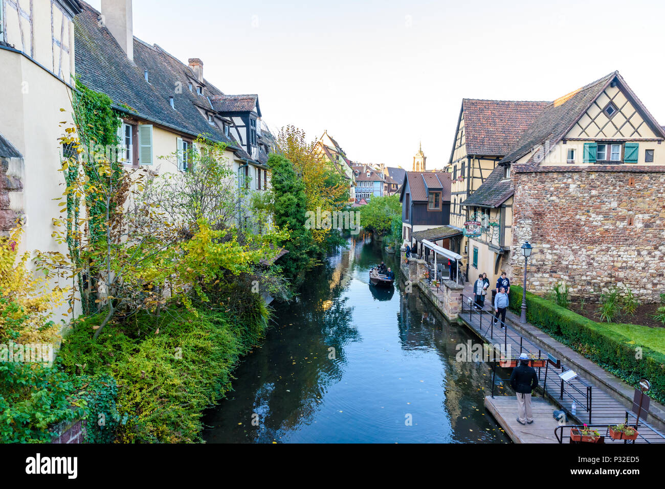 Beautiful view of the historic town of Colmar, also known as Little ...