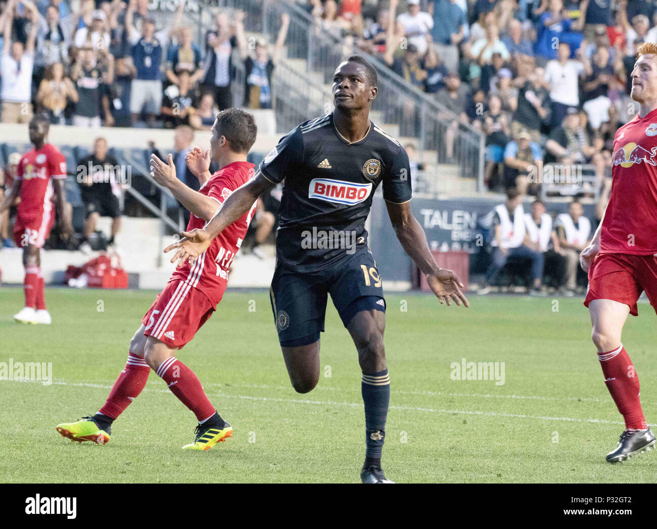 Chester, Pennsylvania, USA. 16th June, 2018. Union's CORY BURKE (19 ...