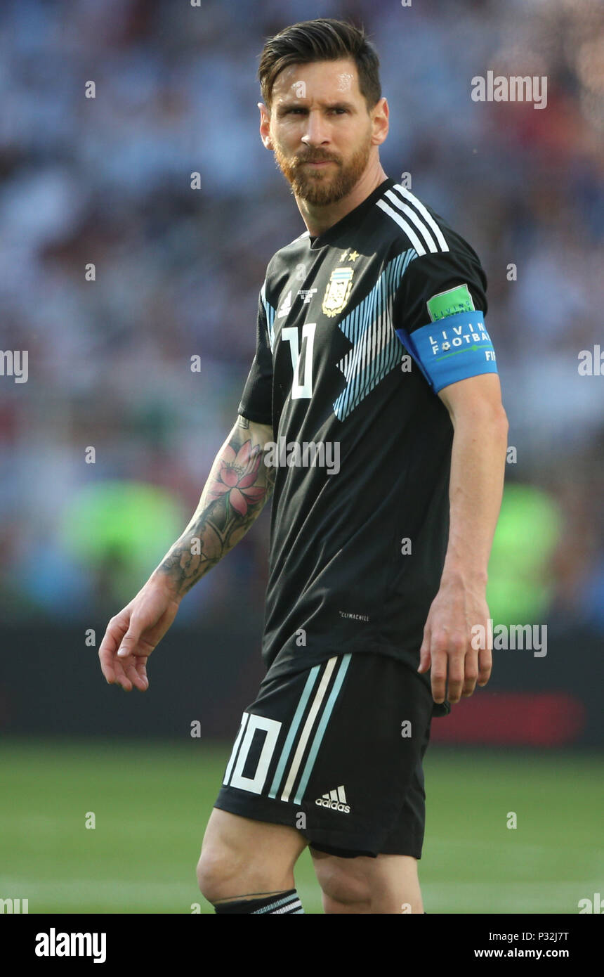 Moscow, Russia, 16 June 2018. : Lionel Messi in action during the match ...