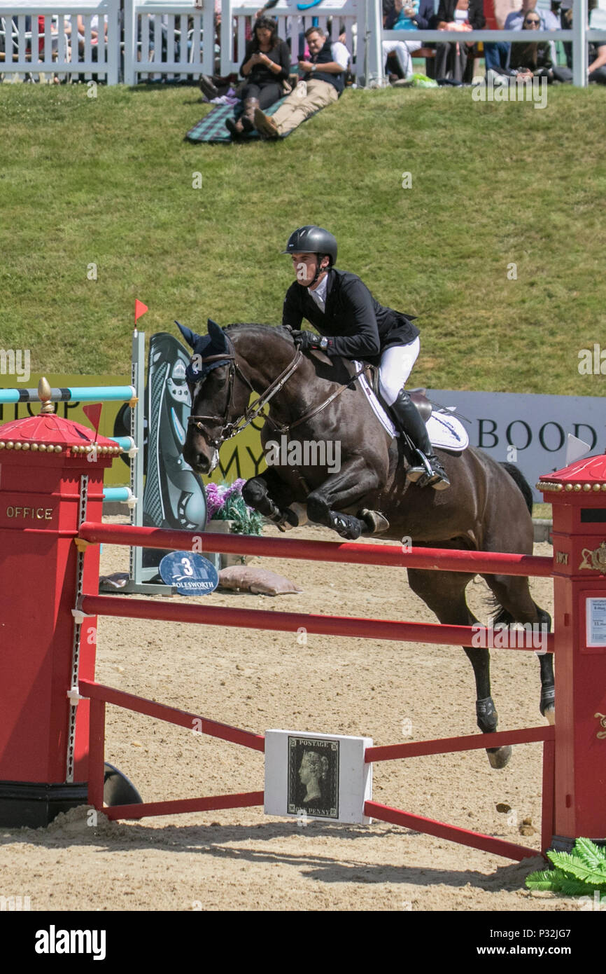 Bolesworth, UK. 16/06/2018. George Whittaker riding Cicero's Girl W Z ...