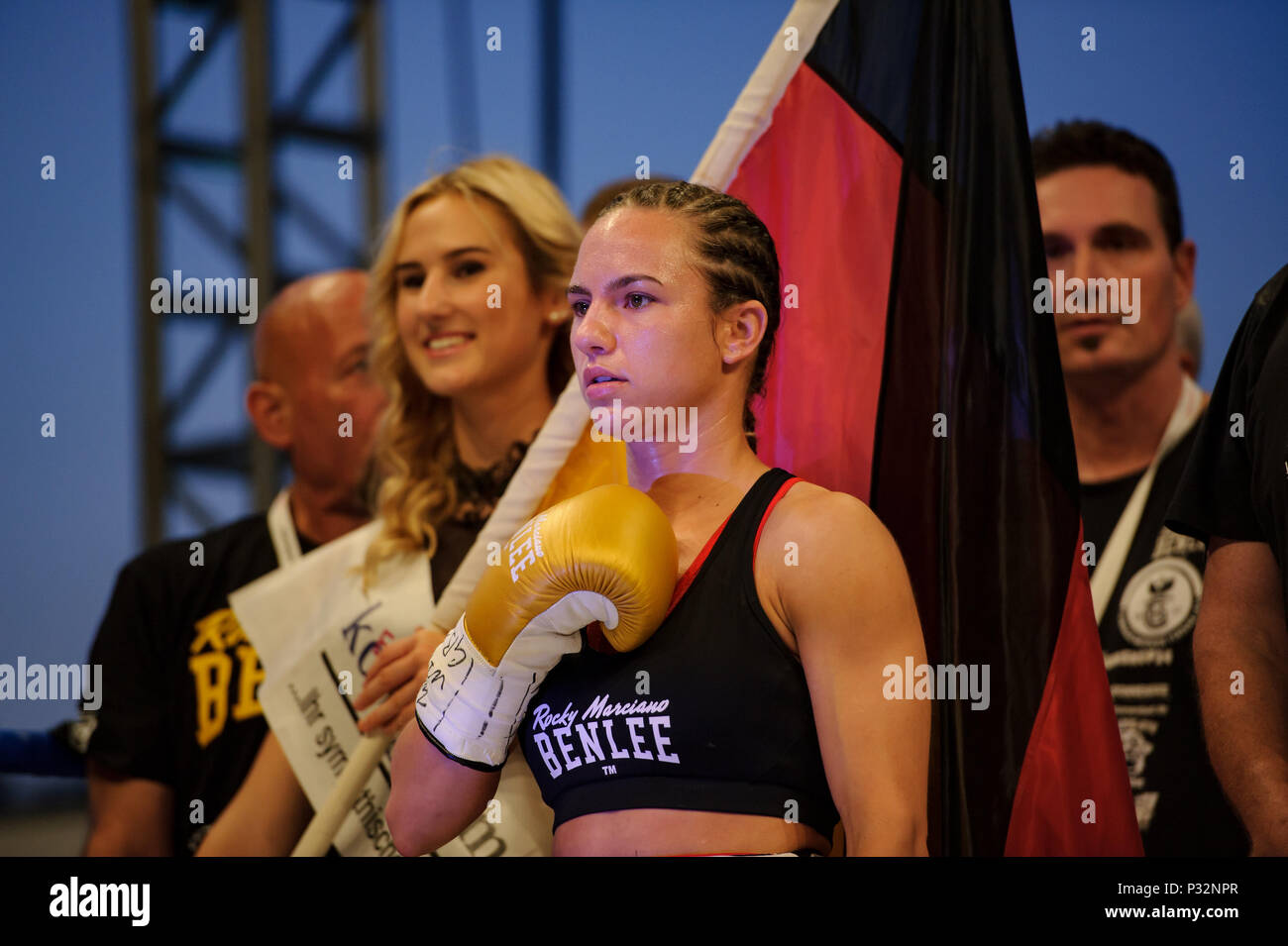 Karlsruhe, Deutschland. 16th June, 2018. Sarah Bormann. GES/Boxing ...
