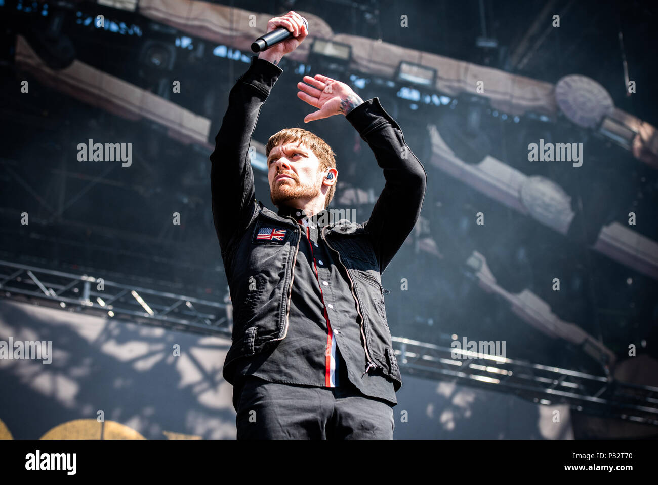 Florence, Italy. 17th Jun, 2018. the American band Shinedown performing ...