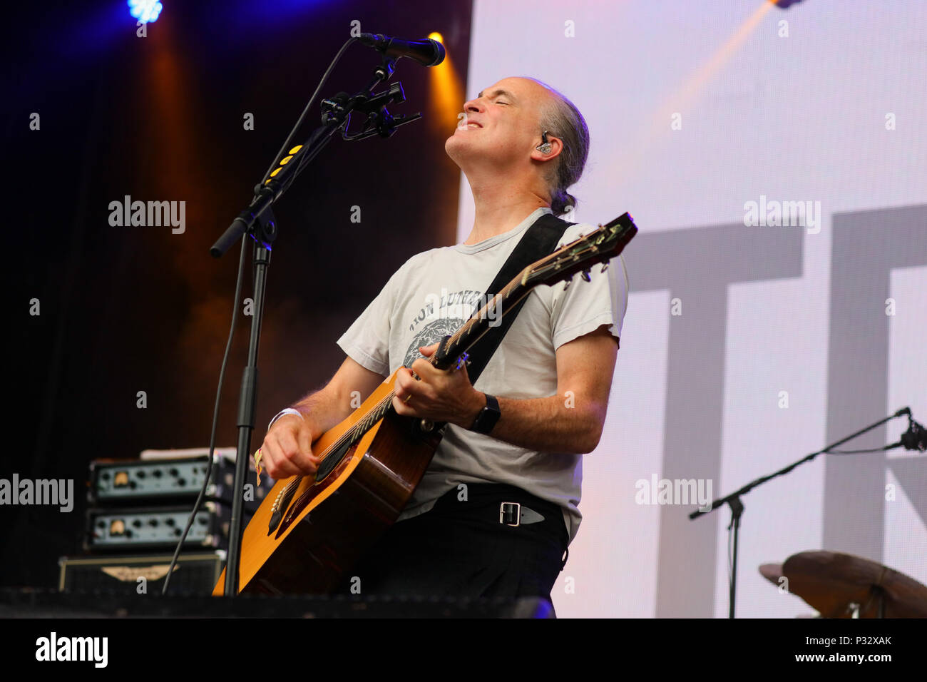 Norway, Oslo - June 17, 2018. The Scottish rock band Travis performs a ...