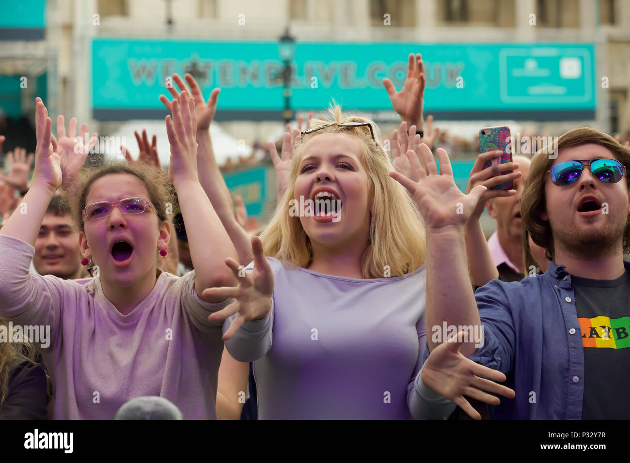 London,UK17th June 2018,West End Live takes place in Trafalgar Square ...