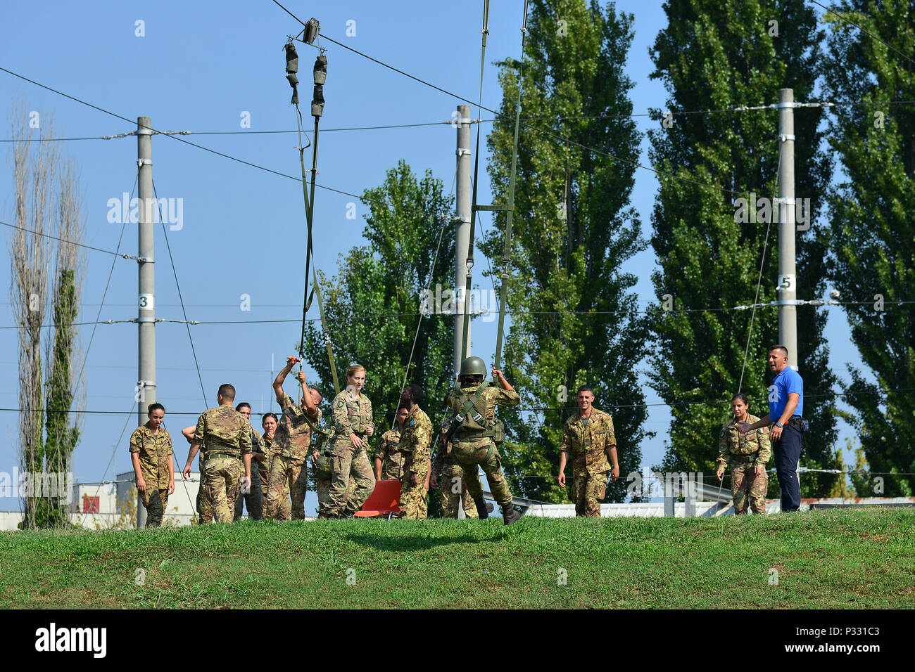 Italian Army cadets assigned to the Military Academy of Modena in Italy ...