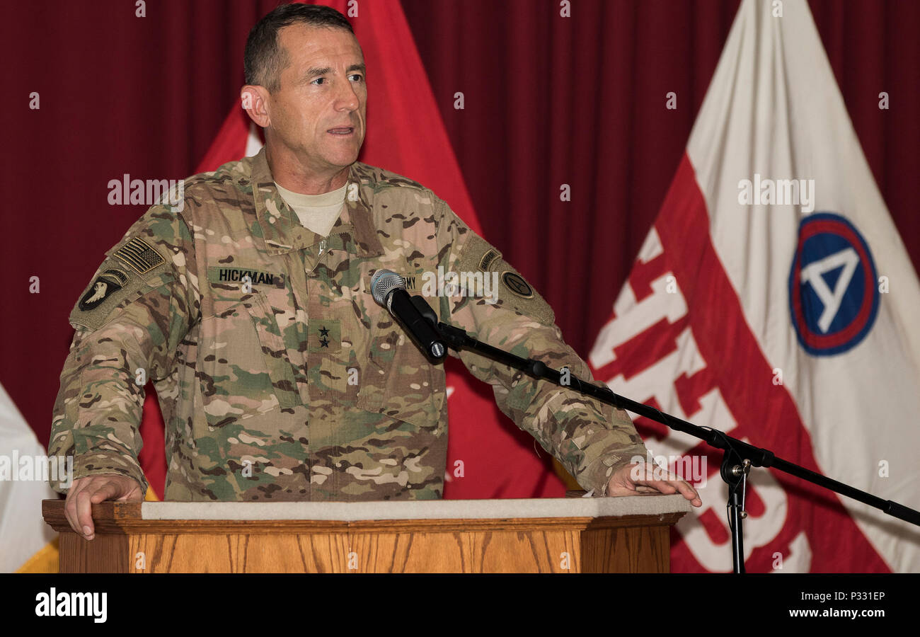 Maj. Gen. William Hickman, deputy commanding general – operations for U ...