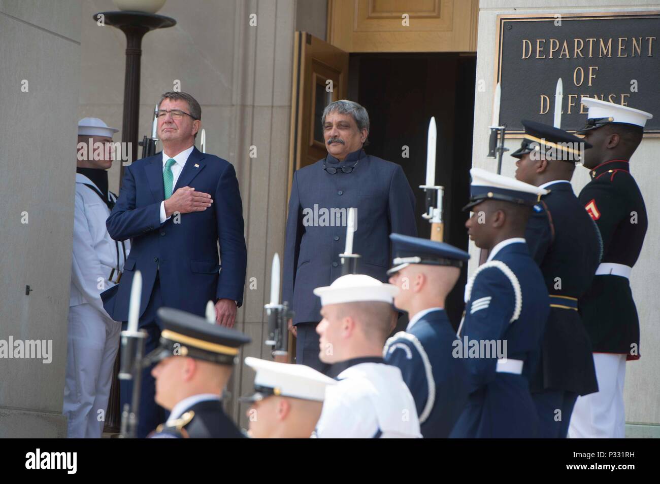 WASHINGTON (Aug. 29, 2016) Secretary of Defense Ash Carter and Indian ...