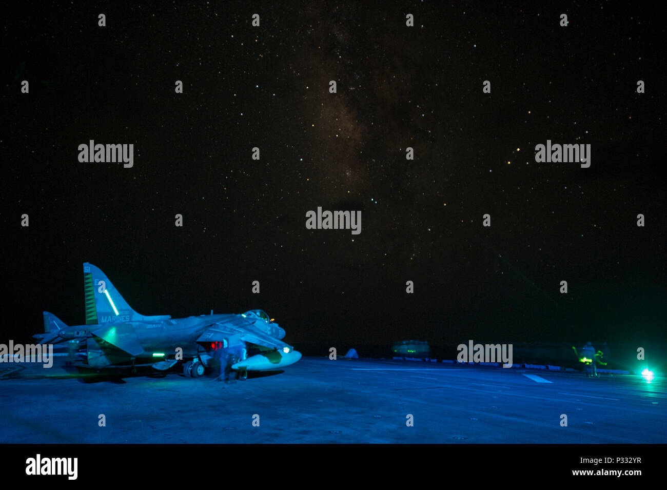 160823-N-DT061-037 MEDITERRANEAN SEA (Aug. 23, 2016) An AV-8B Harrier ...