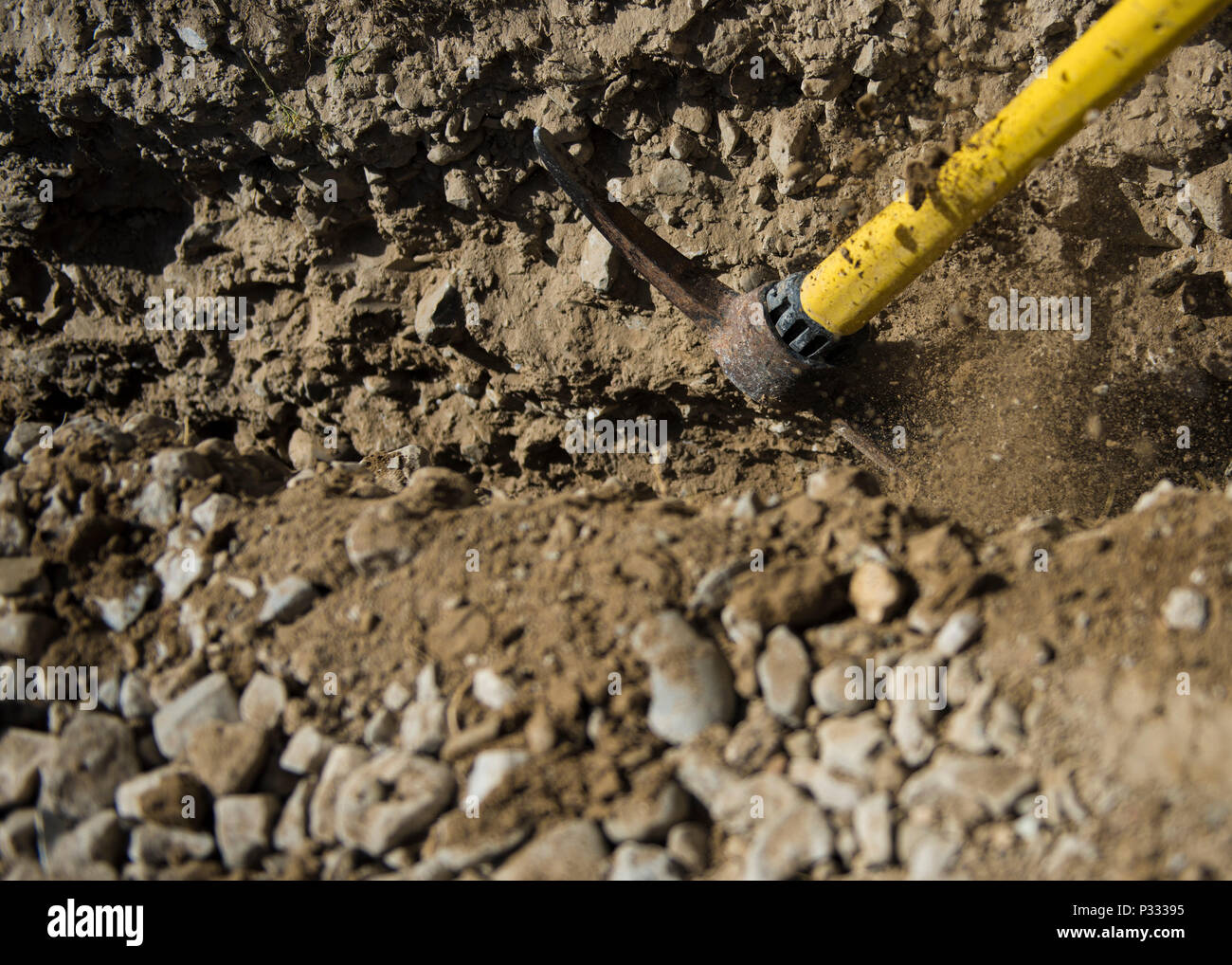 Electricians from the 455th Expeditionary Civil Engineer Squadron dig a ...