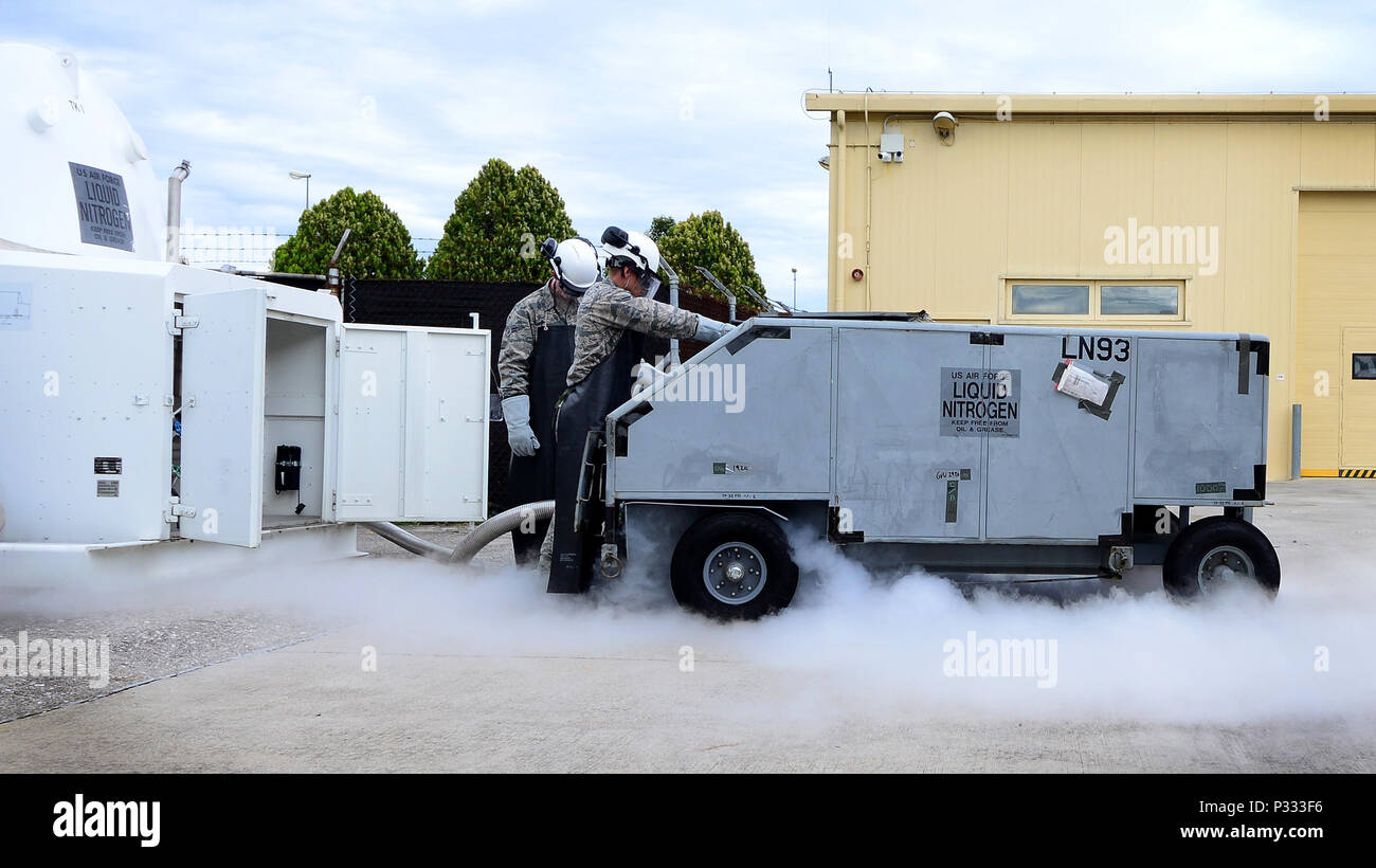 (From left) Airman 1st Class Aaron Debolt and Staff Sgt. Chantz Wyant ...