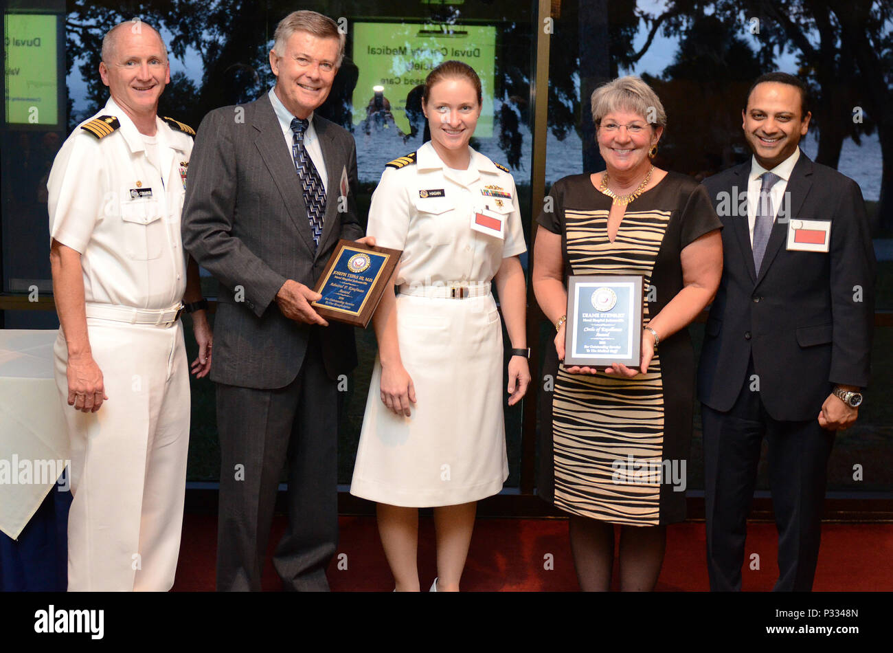 JACKSONVILLE, Fla. (Aug. 30, 2016) – (left to right) Capt. David ...