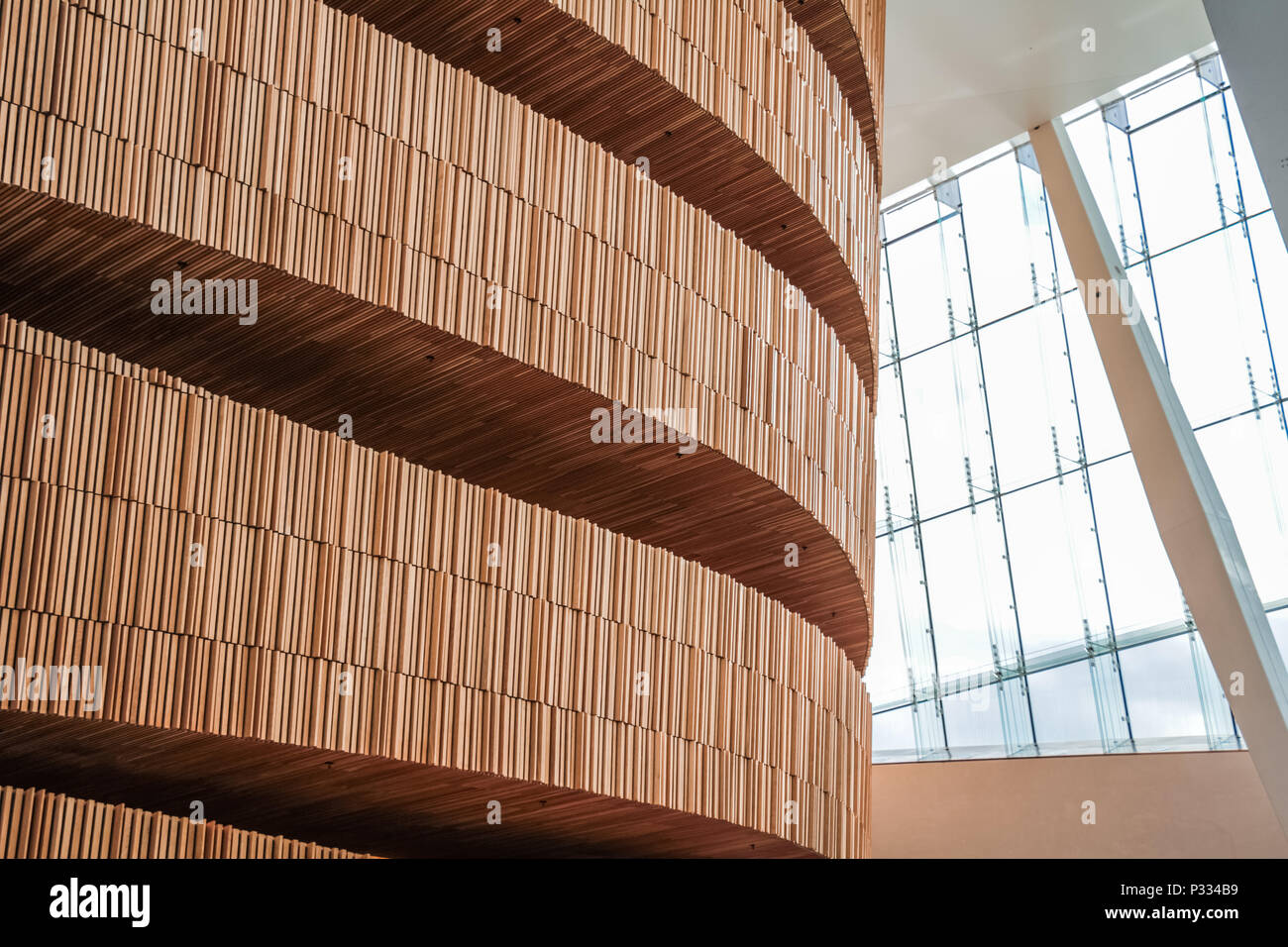 Timber architecture oslo opera Stock Photo - Alamy