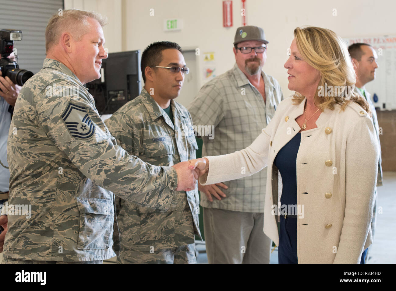 Secretary of the Air Force Deborah James, meets Senior Master Sgt ...