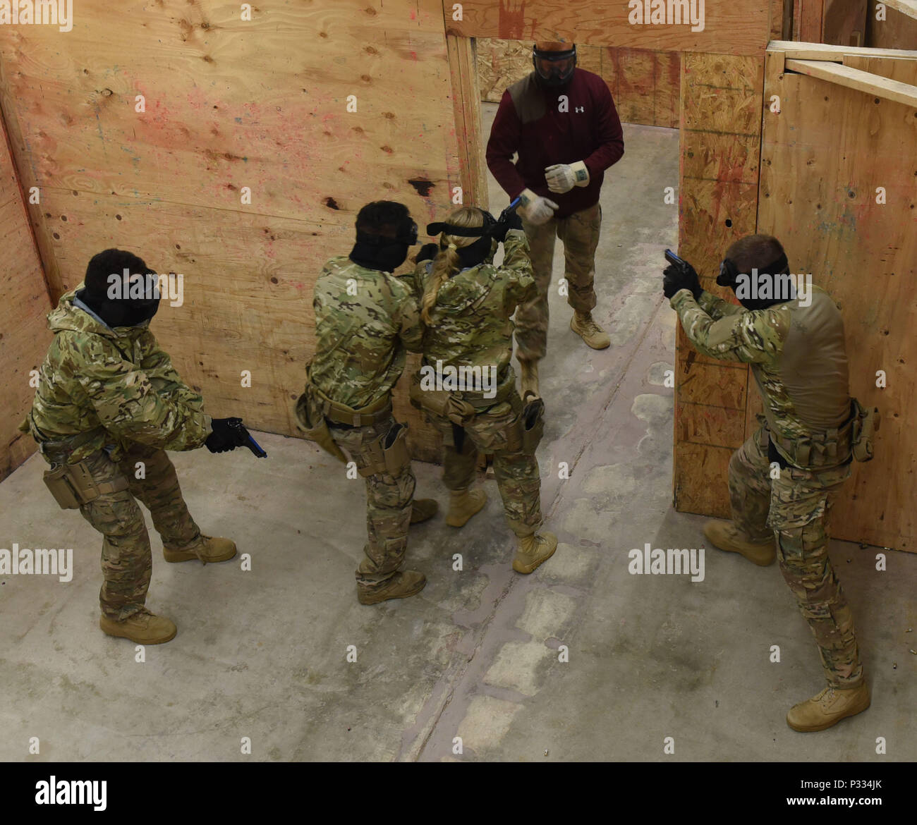 Airmen from the 90th Missile Security Forces Squadron make their way ...