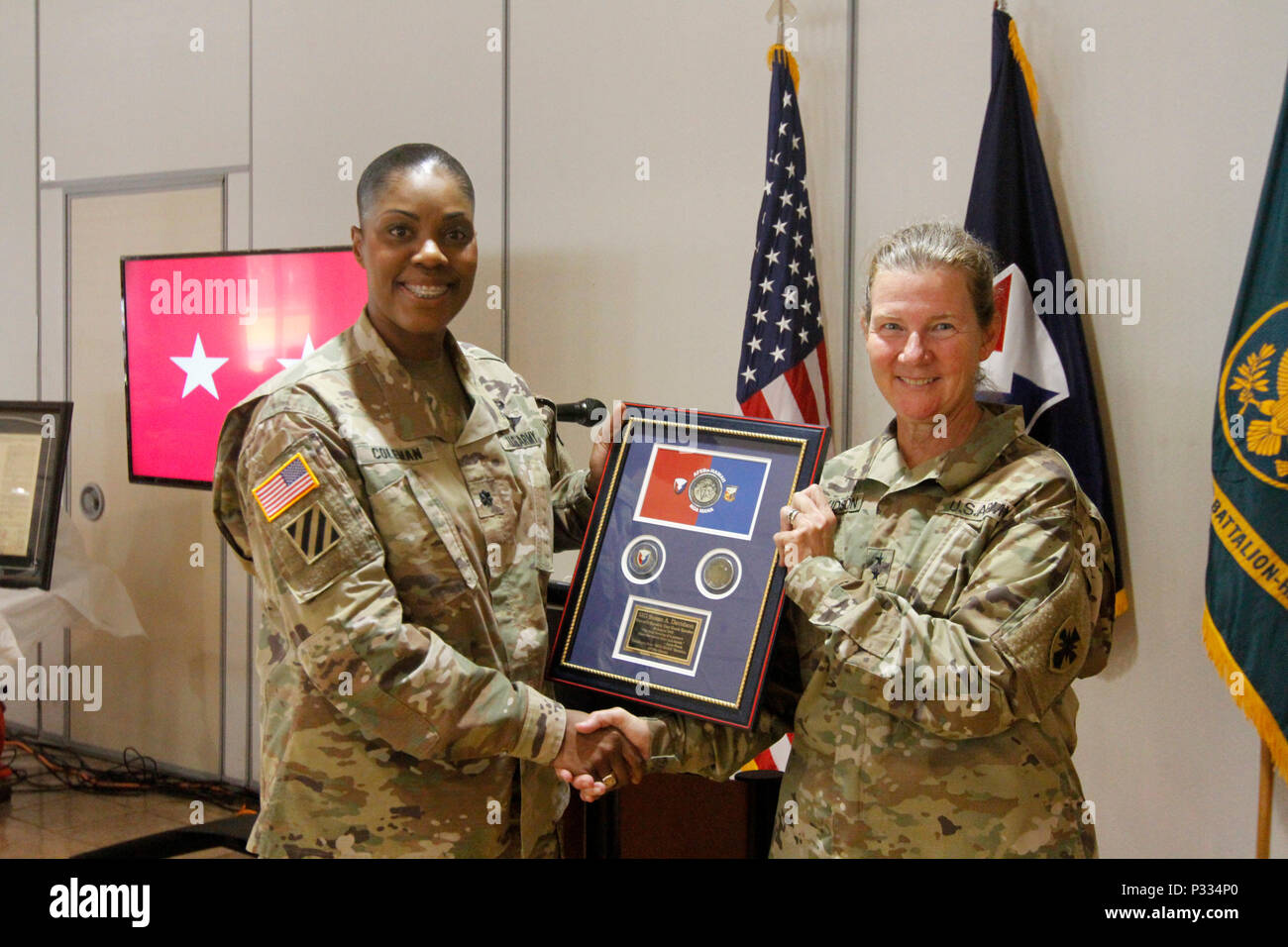 Lt. Col. Octavia Coleman, commander of Army Field Support Battalion ...