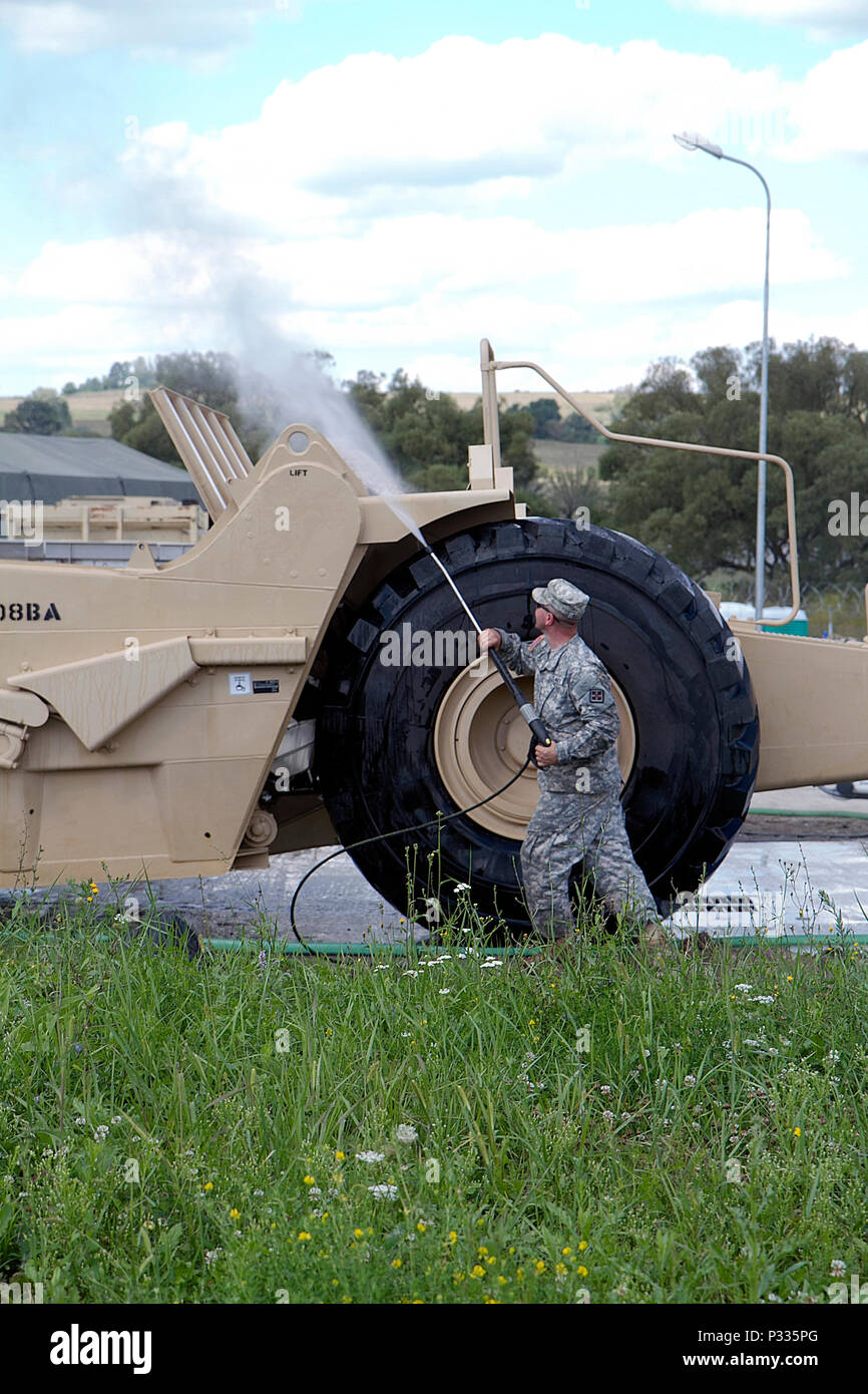 The cleaning of heavy construction equipment commenced Aug. 25, 2016 at ...
