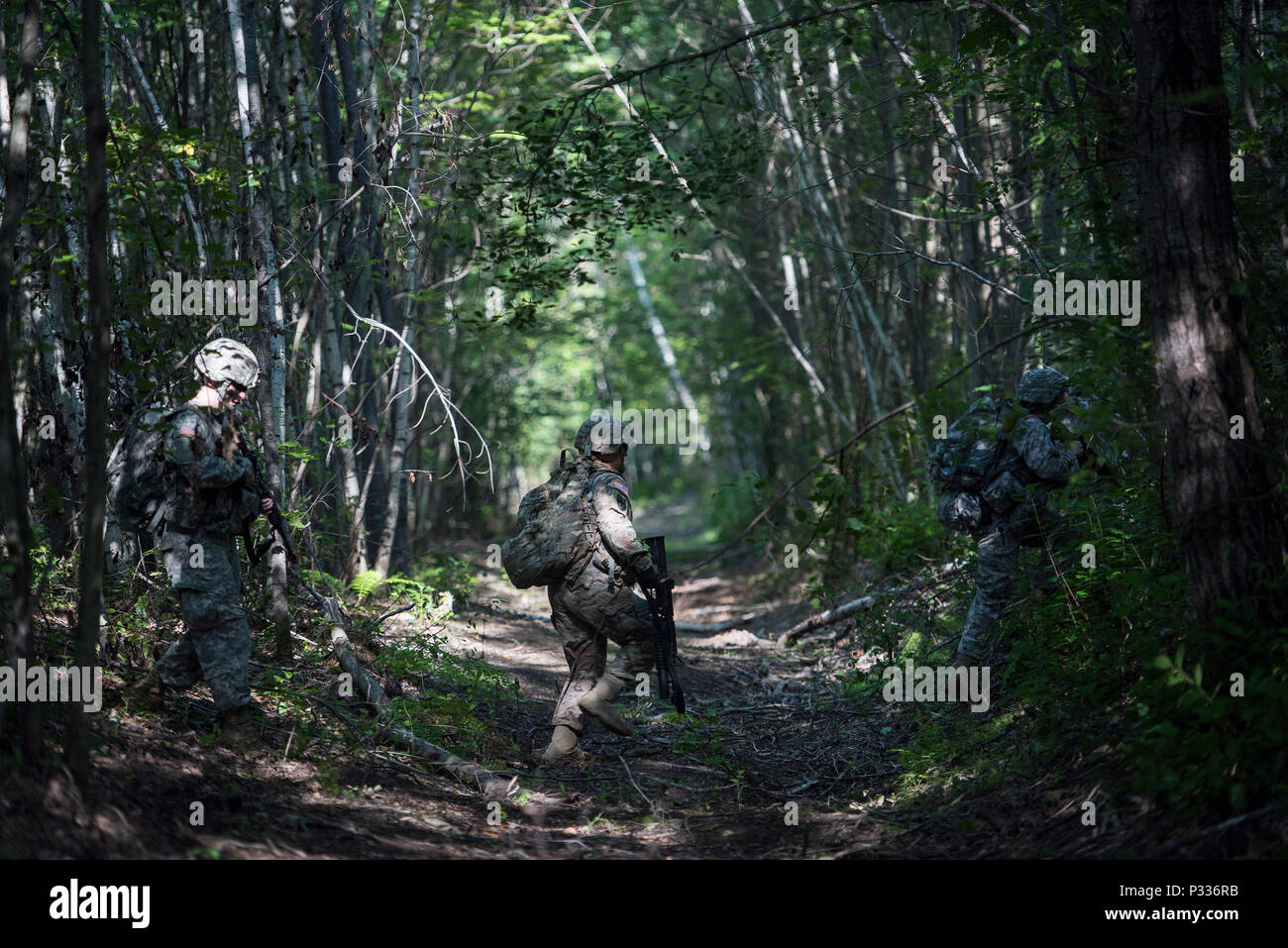 U.S. Soldiers conduct patrols during a Situational Training Exercise ...