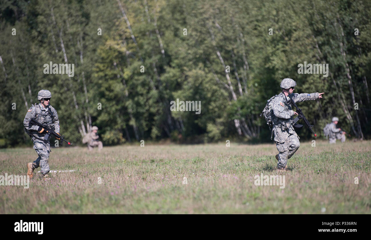U.S. Soldiers secure a landing zone during a Situational Training ...