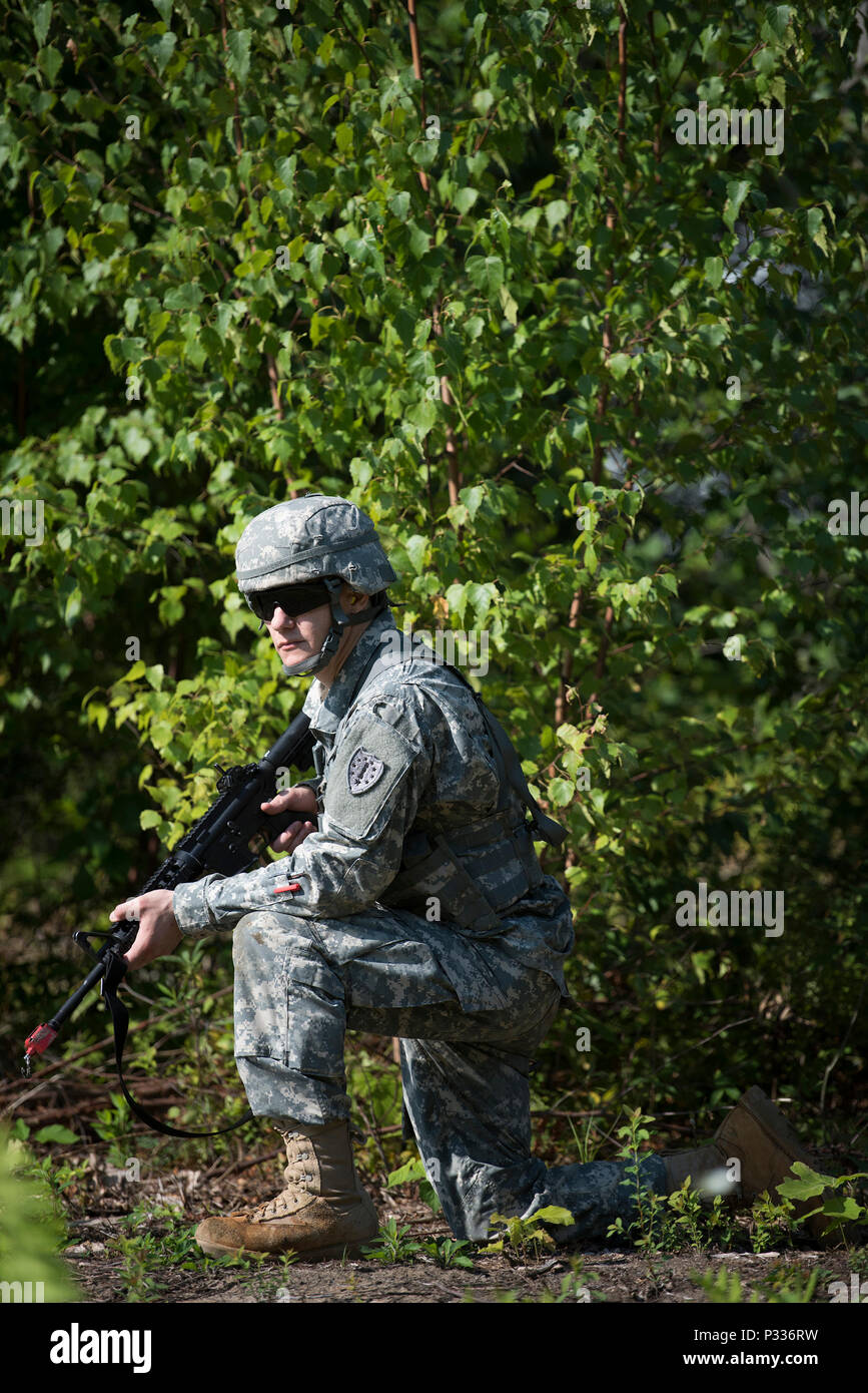 U.S. Soldiers secure a landing zone during a Situational Training ...