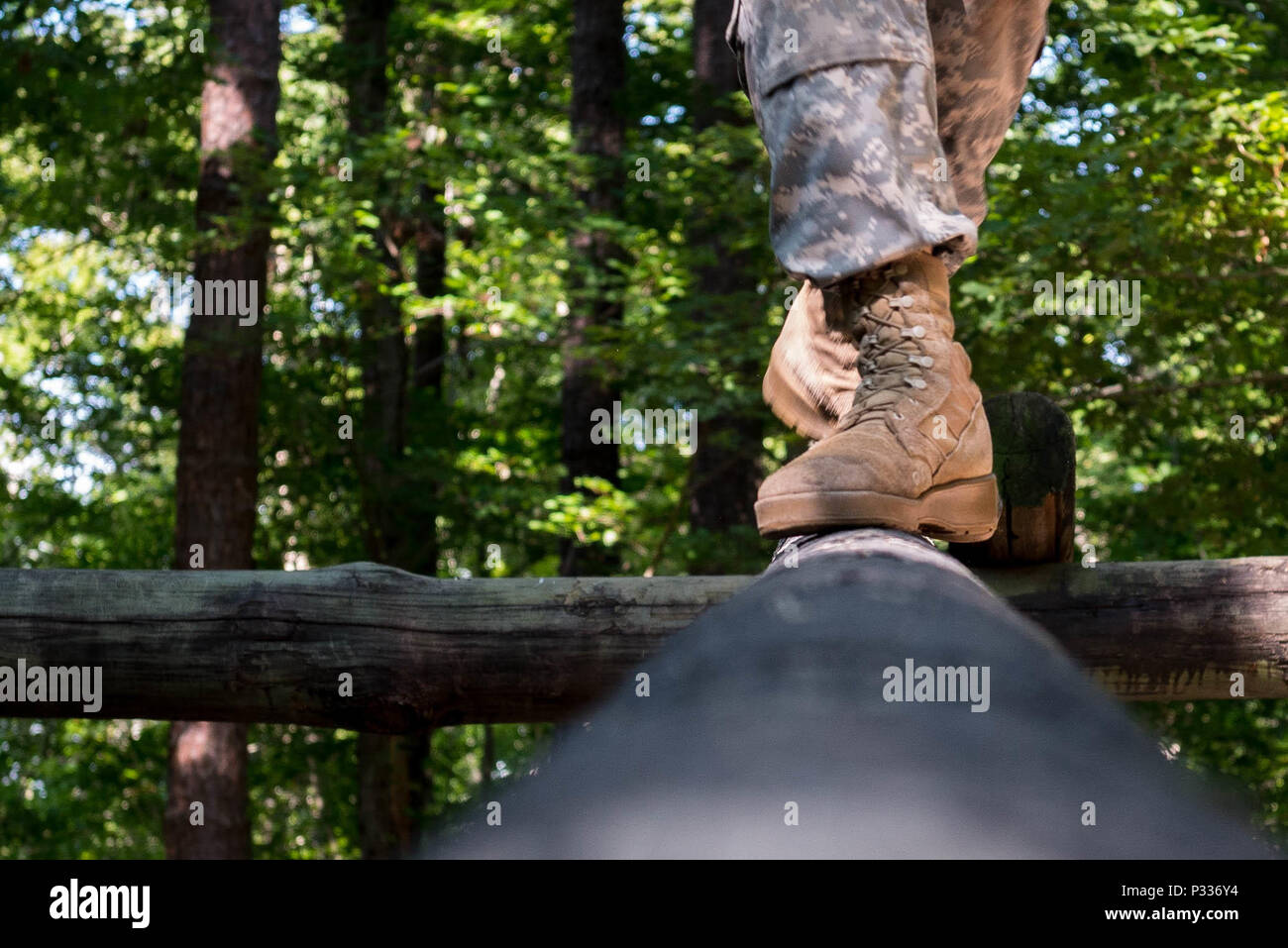 Soldier walks log on hi-res stock photography and images - Alamy