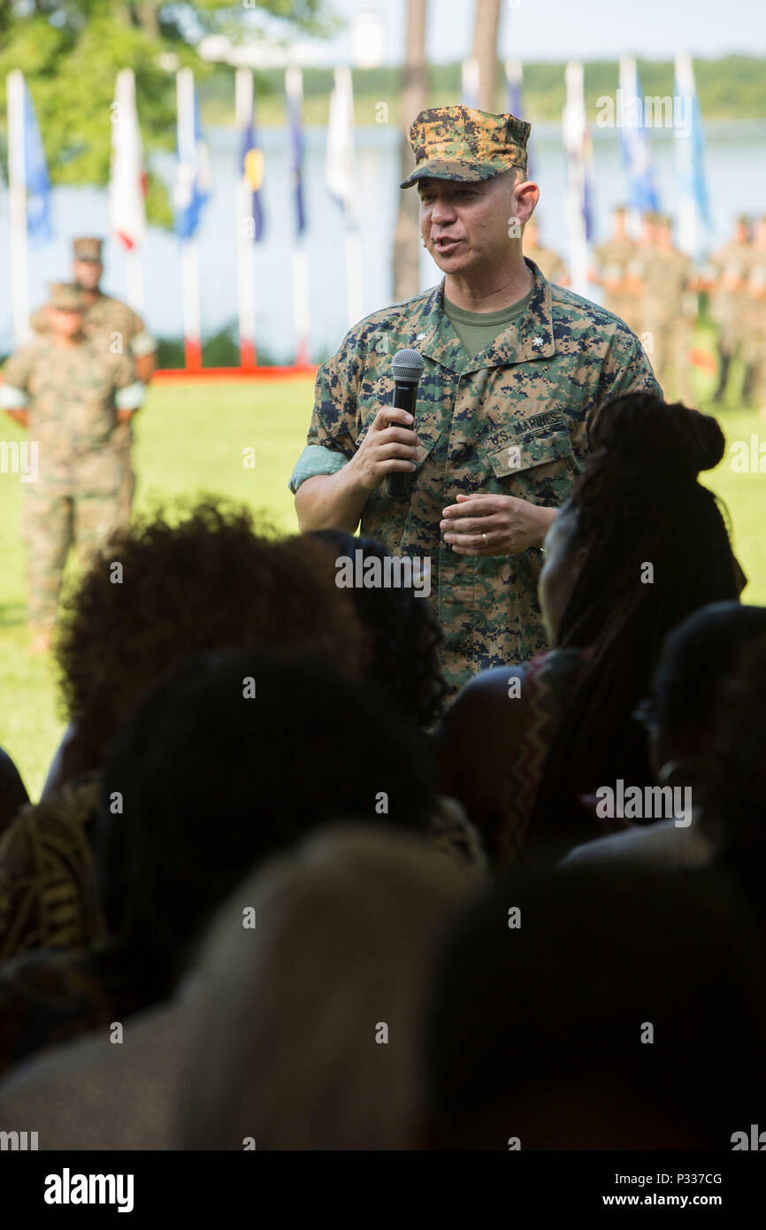 U.S. Marine Corps Lt. Col. Brian Ehrlich, officer-in-charge of Field ...