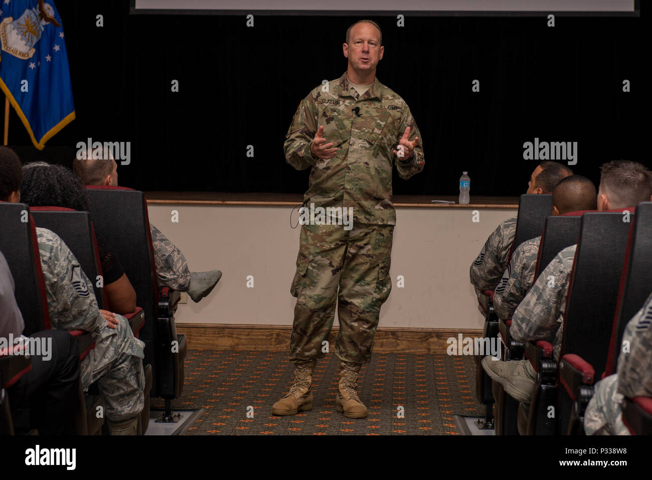 U.S. Army Col. Ralph Clayton III, 733rd Mission Support Group commander ...