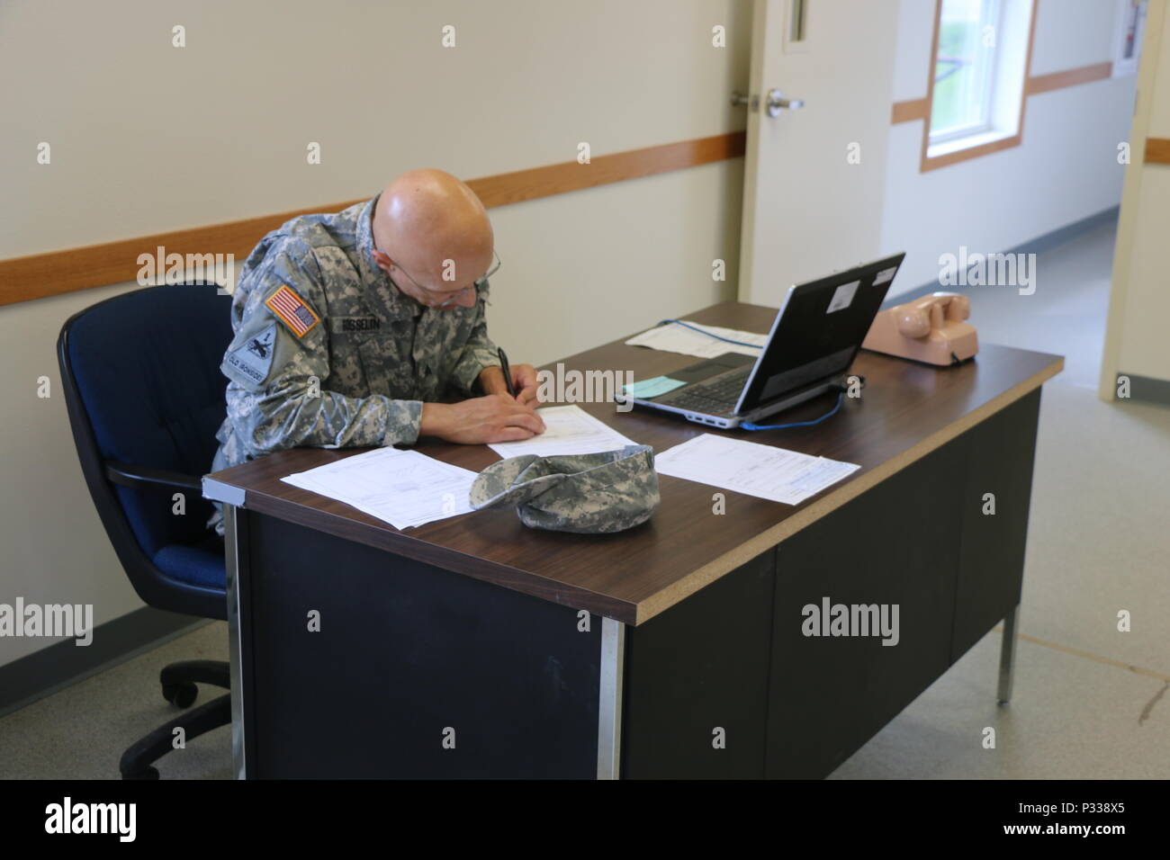 An Army Reserve Soldier from the 374th Financial Management Support ...